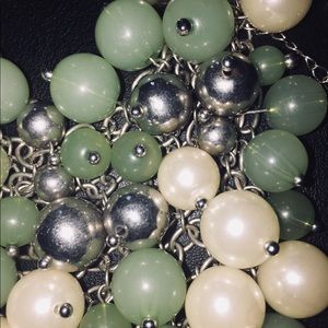 Vclm | Jewelry | Vclm Silver Tone Mint Green Lucite Beads Necklace ...
